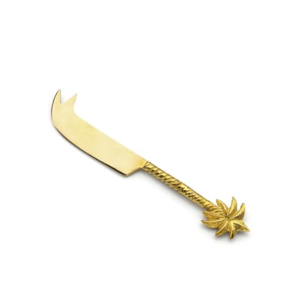 Cuchillo para queso de latón dorado 17.5x4x1 cm Palm tree | Maisons du ...