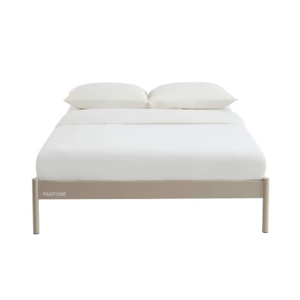 Lit 140x190 métal taupe sommier inclus Pantone | Maisons du Monde