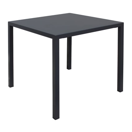 Tavolo in acciaio antracite 80x80x75 Autoliv | Maisons du Monde