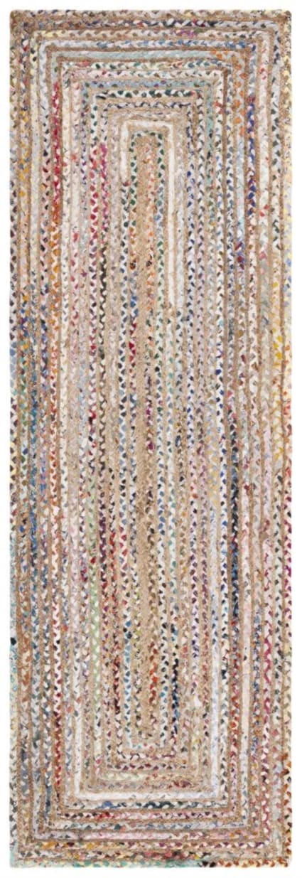 Alfombra yute/algodón beige/multicolor 69 x 213 cm Cape cod | Maisons ...