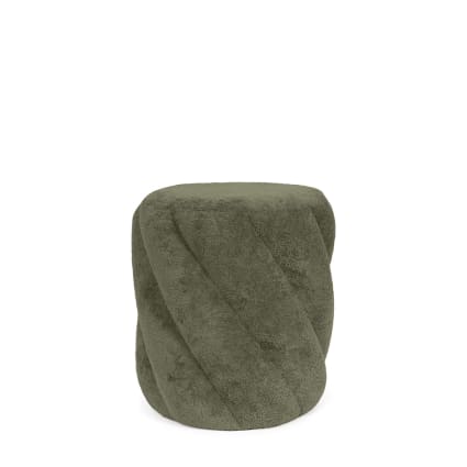 Puff redondeado en color verde Wyatt | Maisons du Monde