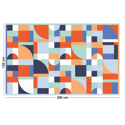 Tapis vinyle antidérapant - Multicolore - l120xL200cm Tessala s ...