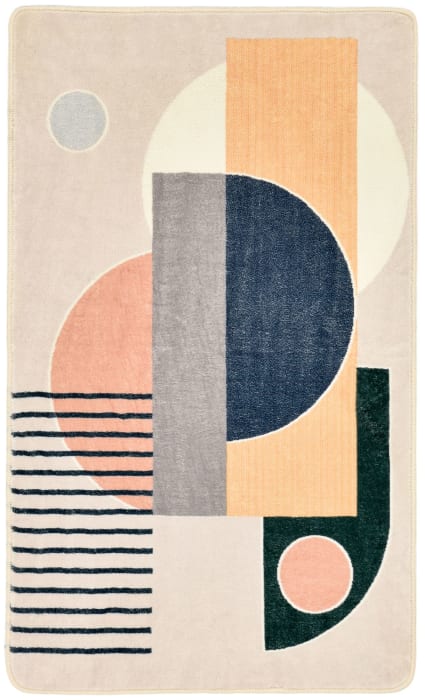 Alfombra de baño mullida - beige multi 50x60 cm Aquata | Maisons du Monde