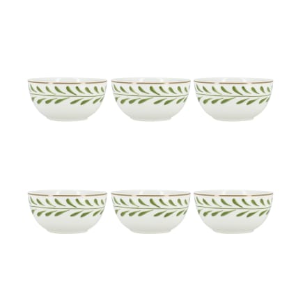 Lot de 6 bols 45cl en porcelaine à motif citron Lemon | Maisons du Monde