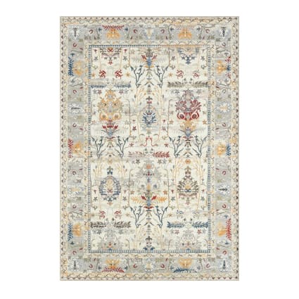 Tapis intérieur motif oriental / persan bleu, jaune, rouge, blanc 200 ...