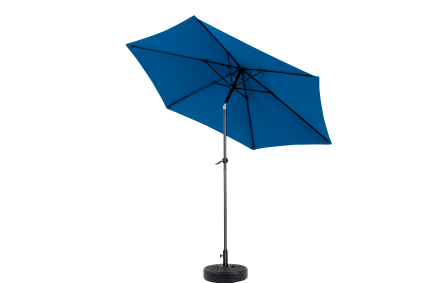 Parasol extérieur en acier bleu avec manivelle 264x264x250cm | Maisons ...