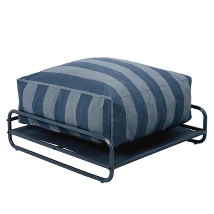 Puf a rayas muebles de jardín modulares con estructura azul Pacífico ...
