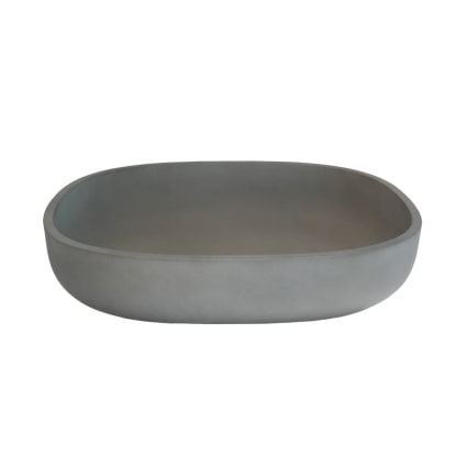 Vasque en béton gris ovale 50 cm Lotus | Maisons du Monde