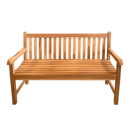 Panchina da giardino, marrone, per 3 persone, in teak, 150 cm Nowi ...