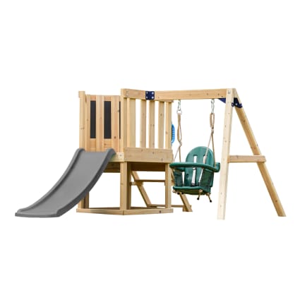 Area giochi con altalena per bambini - scivolo grigio Timo | Maisons du ...