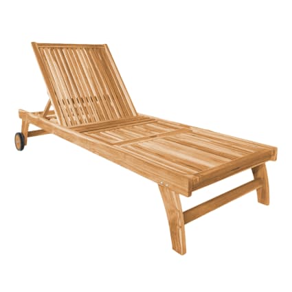 Sedia a sdraio con rotelle, legno di teak Wayne | Maisons du Monde
