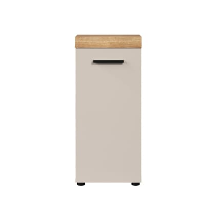 Mobile da bagno 1 anta effetto rovere e cashmere L 36 cm Mina | Maisons ...