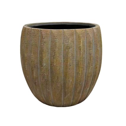 Vaso in fibra di vetro marrone 53x53x48,5 cm | Maisons du Monde