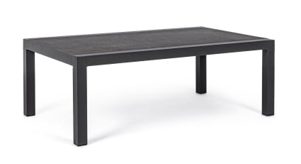 Table basse en aluminium anthracite et céramique 120x70x43 Zurigo ...