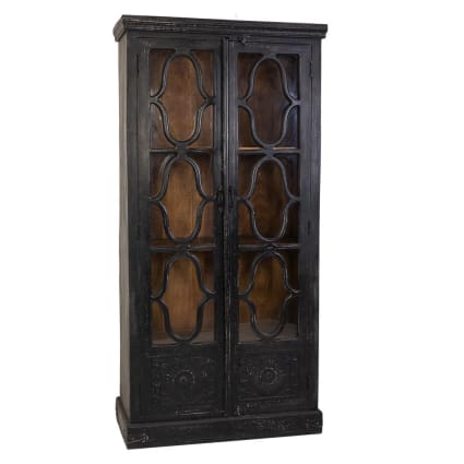 VItrina de madera negra 100x45x204 | Maisons du Monde