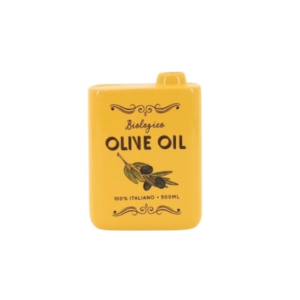 Jarrón cerámica forma botella aceite oliva amarillo 17cm Oily | Maisons ...