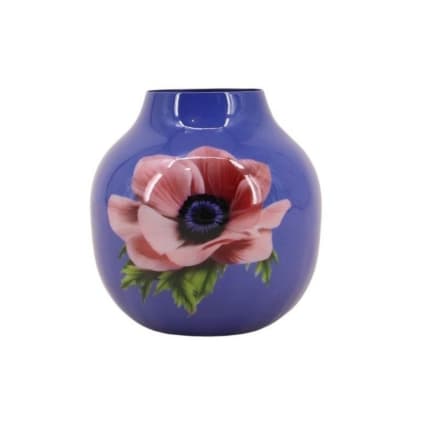 Jarrón de metal lacado violeta con flores h12cm Blossom | Maisons du Monde