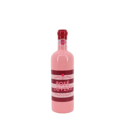 Jarrón cerámica forma botella de vino rayas rosa 29cm Salsa | Maisons ...