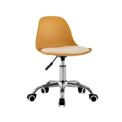 Chaise de bureau enfant piètement chromé moutarde Manel | Maisons du Monde