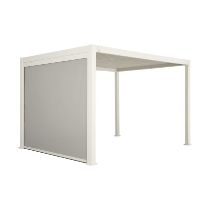 Pérgola bioclimática 3x4m + 1 toldo vertical de 3m, beige Triomphe 4x3m ...