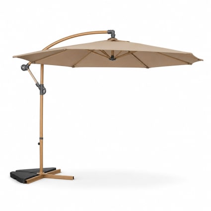 Parasol déporté octogonal Ø 300 cm taupe Porticcio | Maisons du Monde
