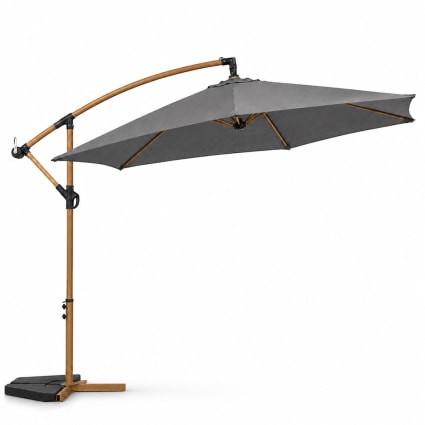 Parasol déporté octogonal Ø 300 cm gris Porticcio | Maisons du Monde