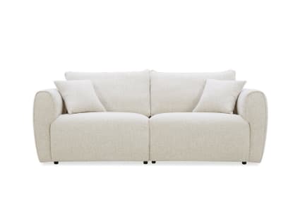 Canapé 3 places en velours texturé beige Nalya | Maisons du Monde