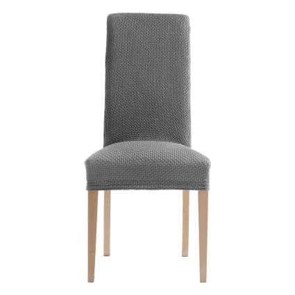 Housse de chaise en polyester gris anthracite 50x50cm Cora | Maisons du ...