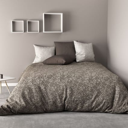 Parure de draps draps plat coton imprimée + 2 taies 240x300 cm Zoe ...