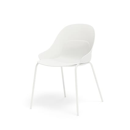 Chaise en polypropylène blanc avec accoudoirs Layla | Maisons du Monde