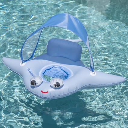 Flotador bebé animal con asiento de PVC azul | Maisons du Monde