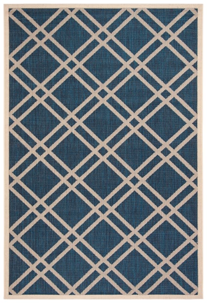 Tapis bleu marine/neutre 160 x 231 cm Courtyard | Maisons du Monde