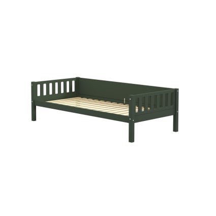 Lit simple enfant en pin massif coloris vert 90x200 Viggo | Maisons du ...