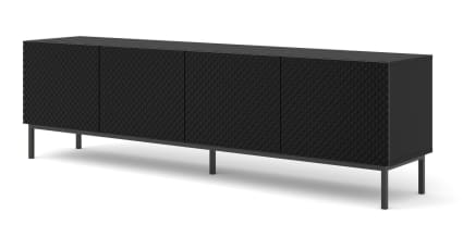 Meuble TV coloris noir 200 x 42 x 58 cm Ravenna c | Maisons du Monde