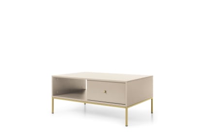 Tavolino da caffè beige 104 x 68 x 46 cm Mono | Maisons du Monde