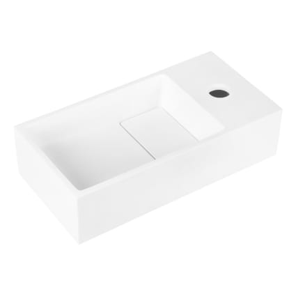 Lavabo blanc plastique h9xl18.5xl36cm | Maisons du Monde