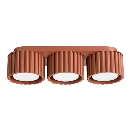 Plafones ocre rojo aluminio alt. 8 cm Aura | Maisons du Monde