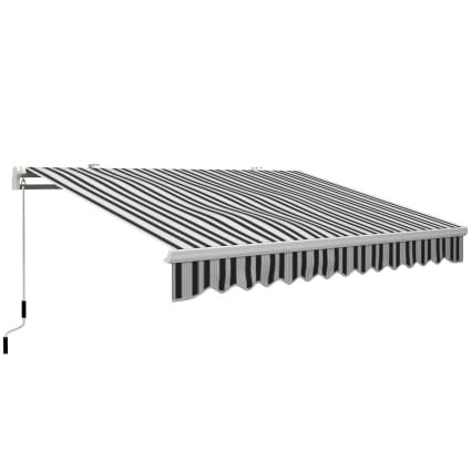 Sonnendach aus Aluminium mit Handkurbel 395x245x350 cm, weiß | Maisons ...