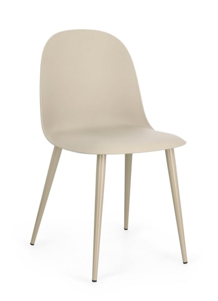 Set 6 Stühle Stahl Beige Ella | Maisons du Monde