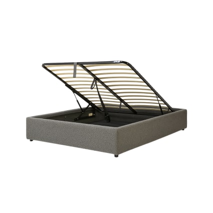 Letto contenitore bouclé grigio chiaro telecomando 140x190 cm Futura ...