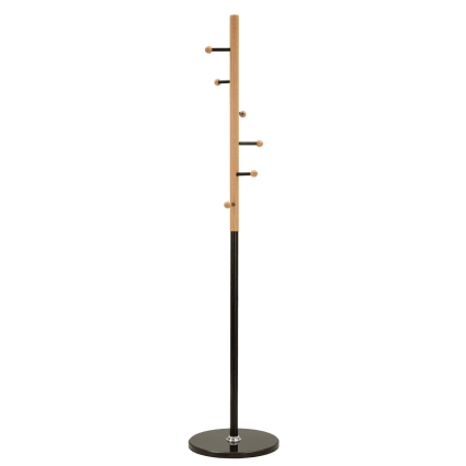 Garderobenständer aus Holz mit Marmorsockel CM Ø 37X172 | Maisons du Monde