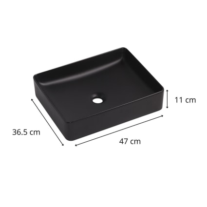 Vasque à poser rectangle en céramique 47x36cm Romy | Maisons du Monde