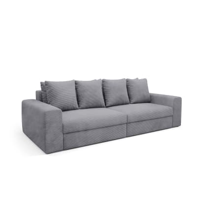 Canapé convertible 3 places bois de pin gris Paola | Maisons du Monde