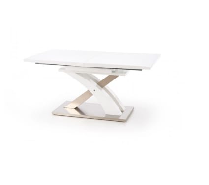 Table a manger extensible blanc laqué 160-220cm Elvira | Maisons du Monde