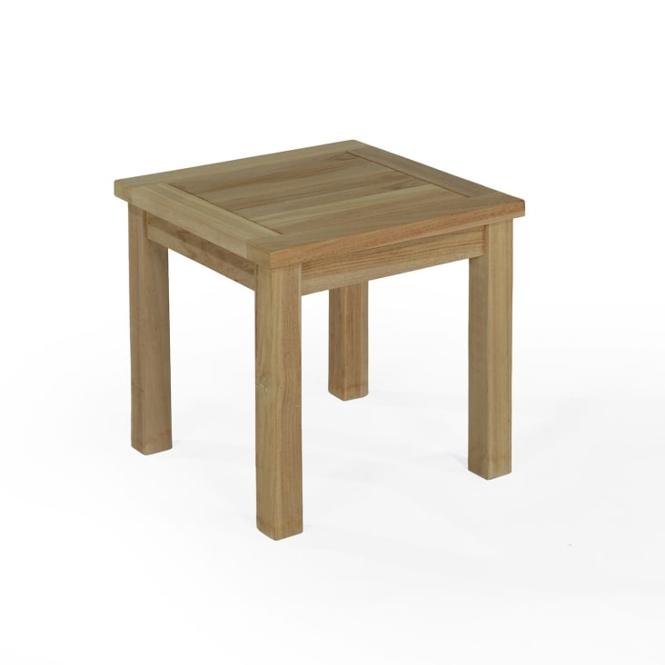 Mesa de centro cuadrada de teca maciza 45 x 45 cm Coffee | Maisons du Monde