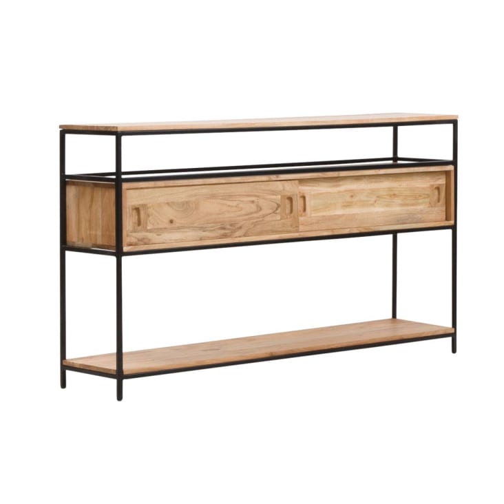 Table console en bois marron 140 cm MIM | Maisons du Monde