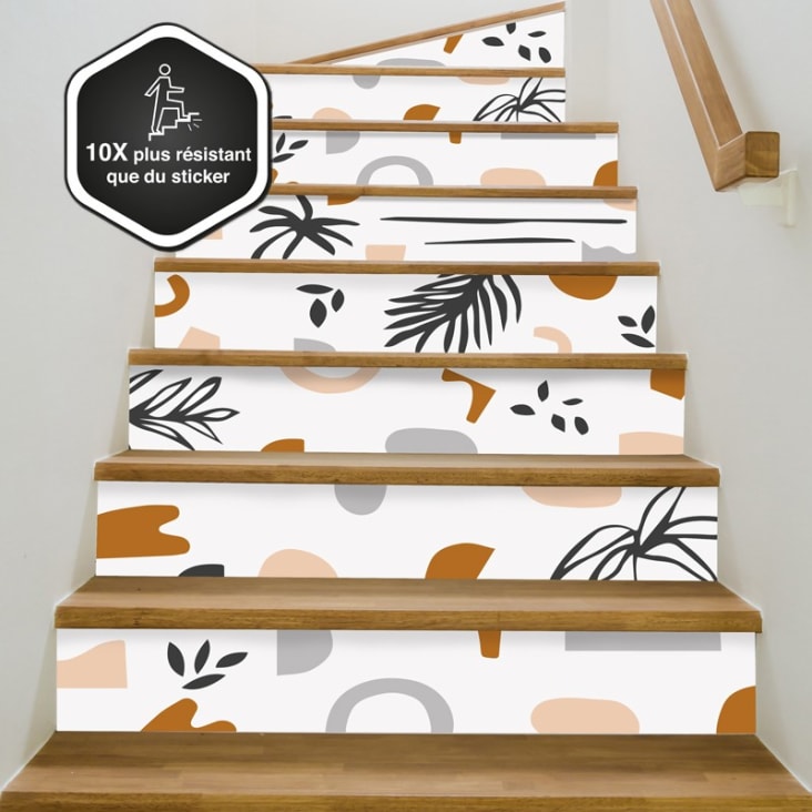 5er Set Treppenstufen-Aufkleber L100xB15cm MIX MINIMAL TROPIC | Maisons ...