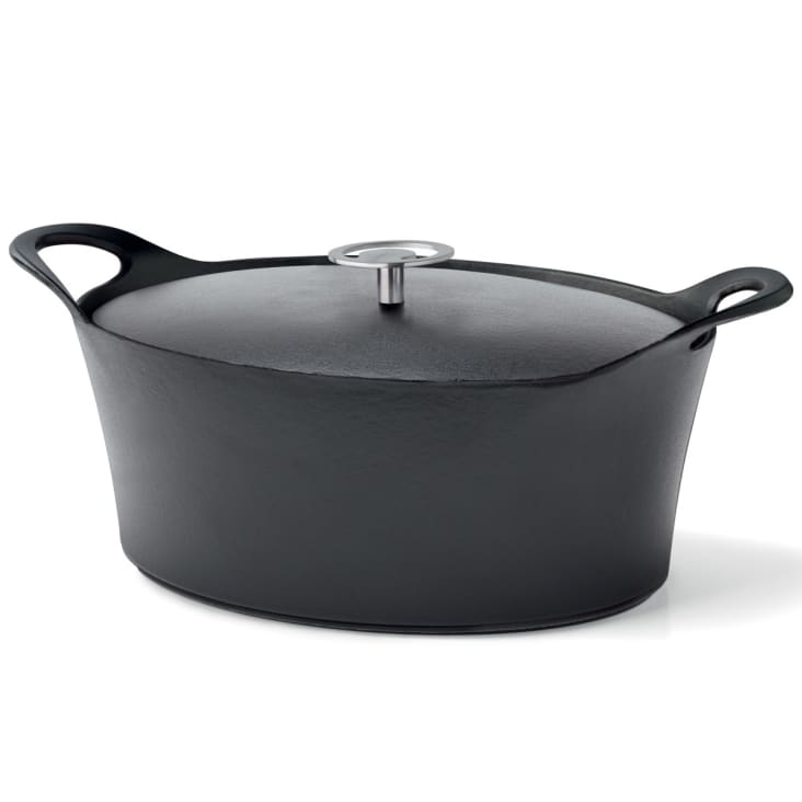 Pentola ovale in ghisa nero ⌀ 29 cm e coperchio Volcan | Maisons du Monde