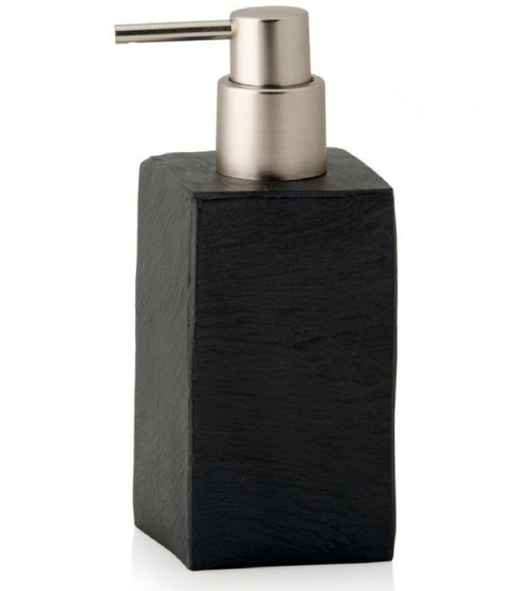 Distributeur de savon en polyrésine noire effet ardoise ARDOISE ...