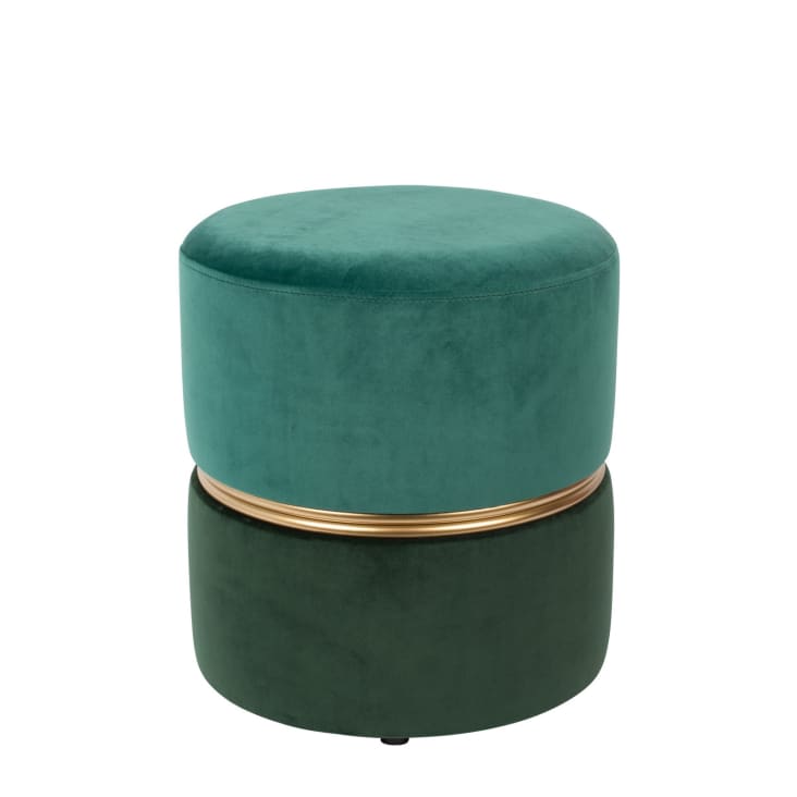 Pouf en tissu vert Bubbly | Maisons du Monde